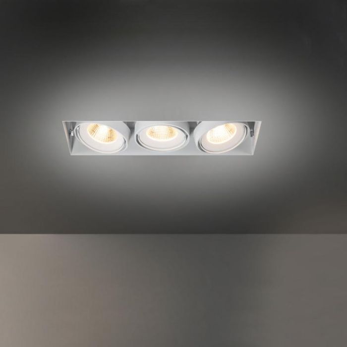 Modular Mini Multiple Trimless for 3x LED GE Spotlight white