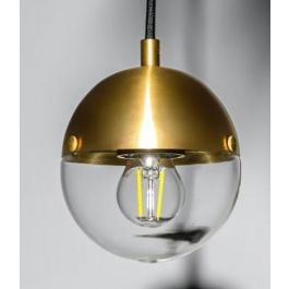 Brink V-merk Molecule Single Burnished Brass Transparent Ceiling Lights ...