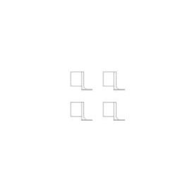 Luceplan D93/6 Kit 4 supports for Diade Floor Floor Lamps aluminum