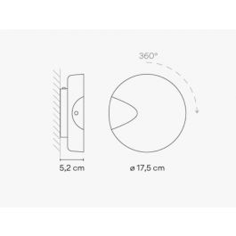 Vibia Dots Wall 4662 White oak Wall Lights white