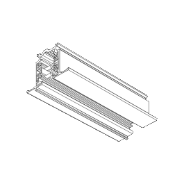 Global Trac Global Track pro 3~rail 1000mm recessed grijs Rails, Tracks ...
